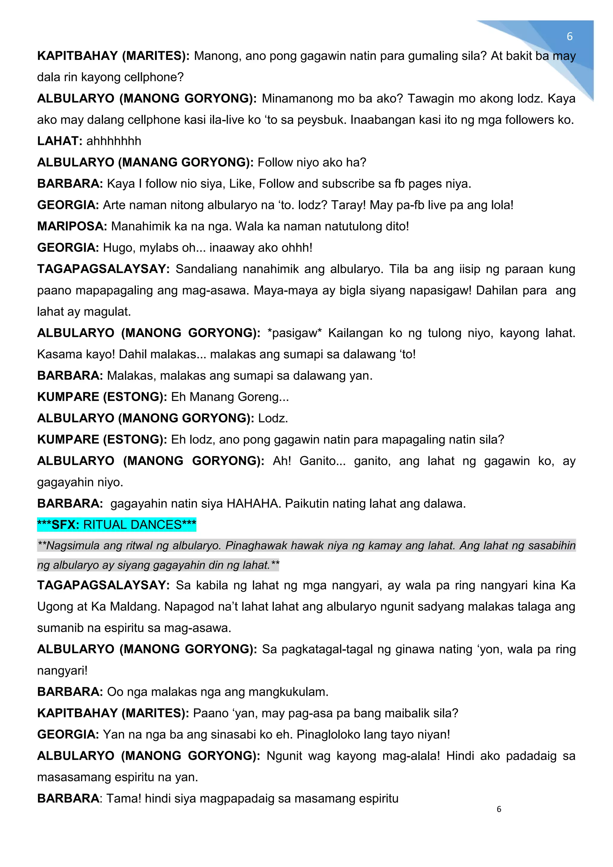 BAKIT BABAE ANG NAGHUHUGAS NG MGA PINGGAN? | DOCX