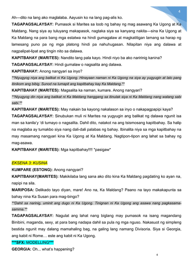BAKIT BABAE ANG NAGHUHUGAS NG MGA PINGGAN? | DOCX