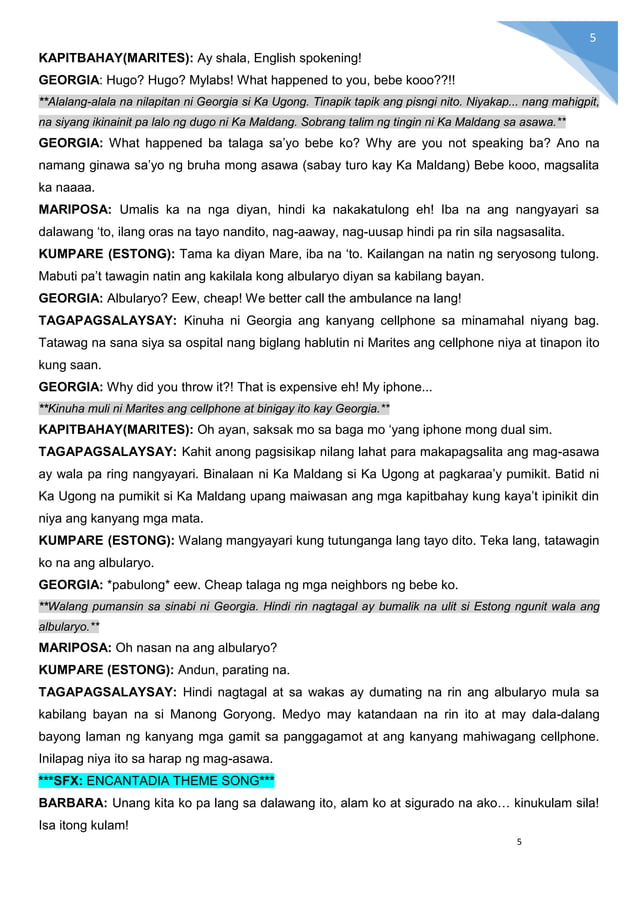 BAKIT BABAE ANG NAGHUHUGAS NG MGA PINGGAN? | DOCX