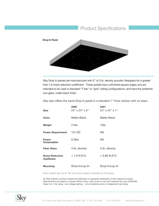 iSky Panels from Fiberoptic Studio | PDF | Home Improvement | Home & Garden