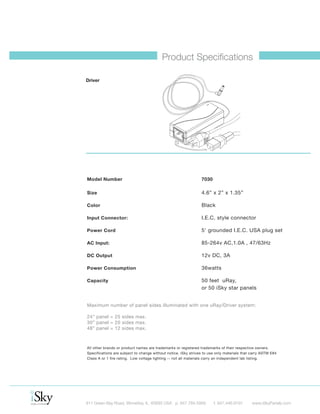 iSky Panels from Fiberoptic Studio | PDF | Home Improvement | Home & Garden