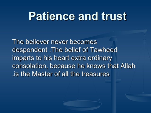 Isl. lecture#6 effect of tawheed | PPT