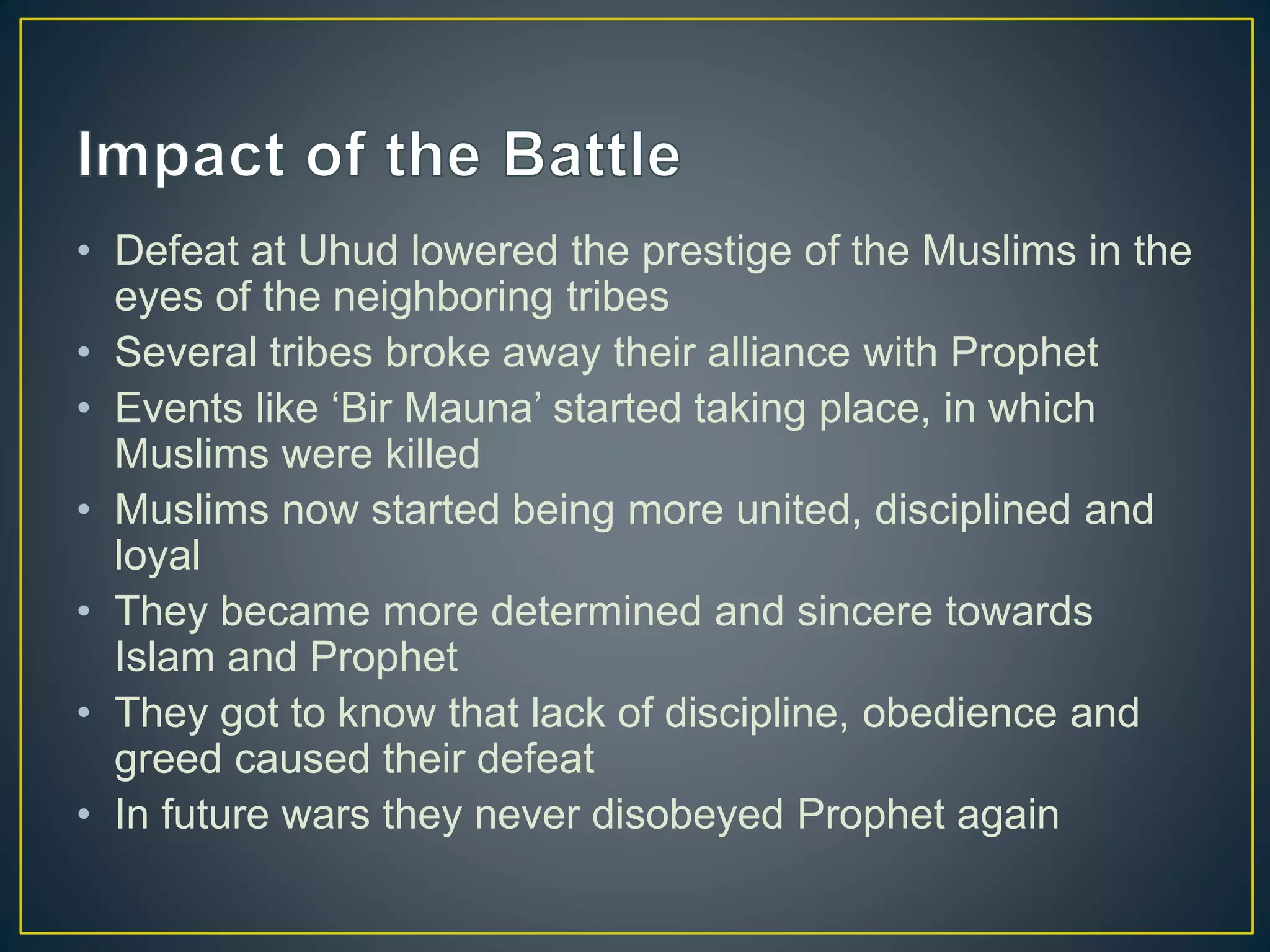 battle of uhud by sherin hamid islamiat | PPTX