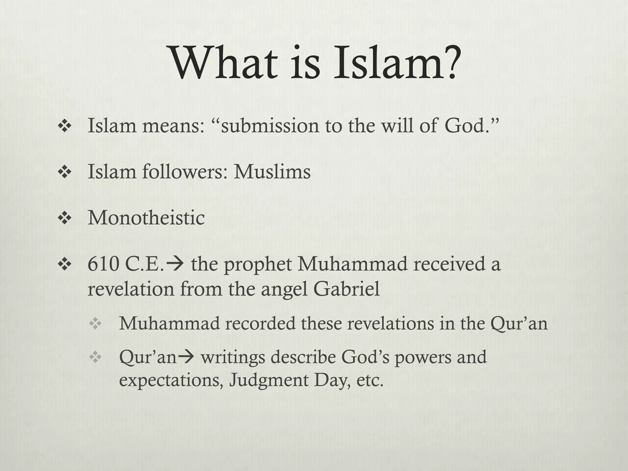 Foundations of Islam | PPTX