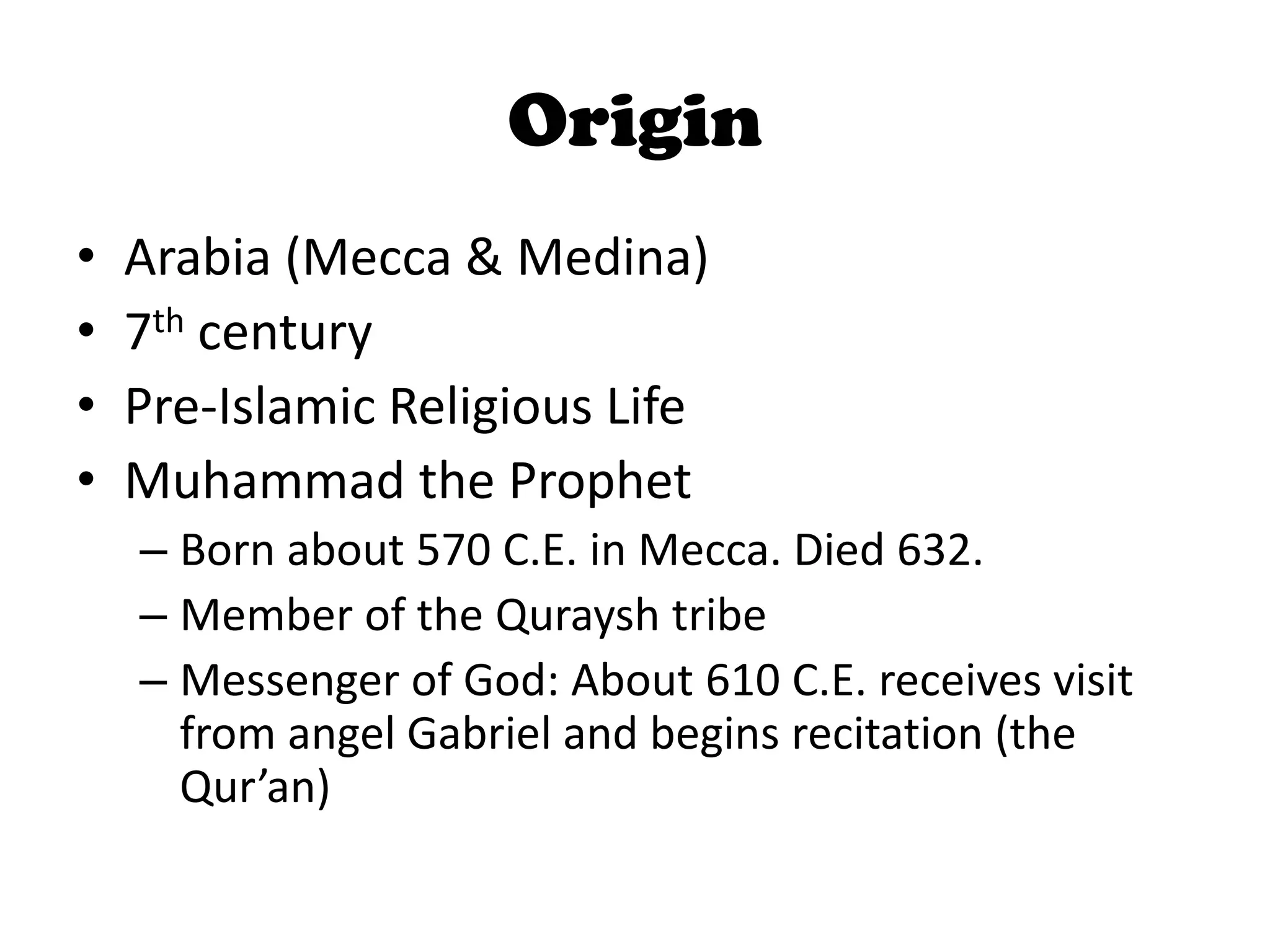 The Religion of Islam | PPTX