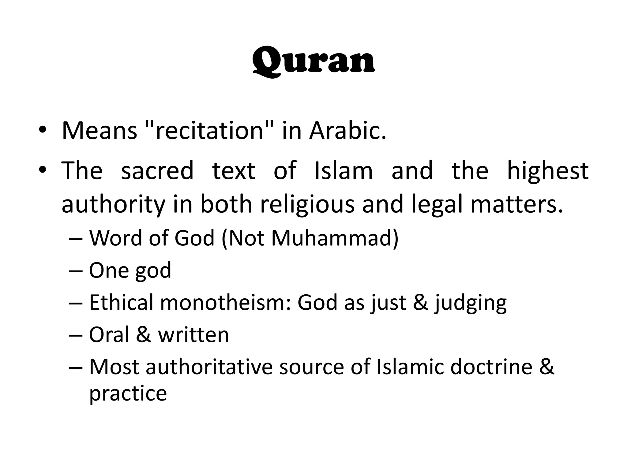 The Religion of Islam | PPTX