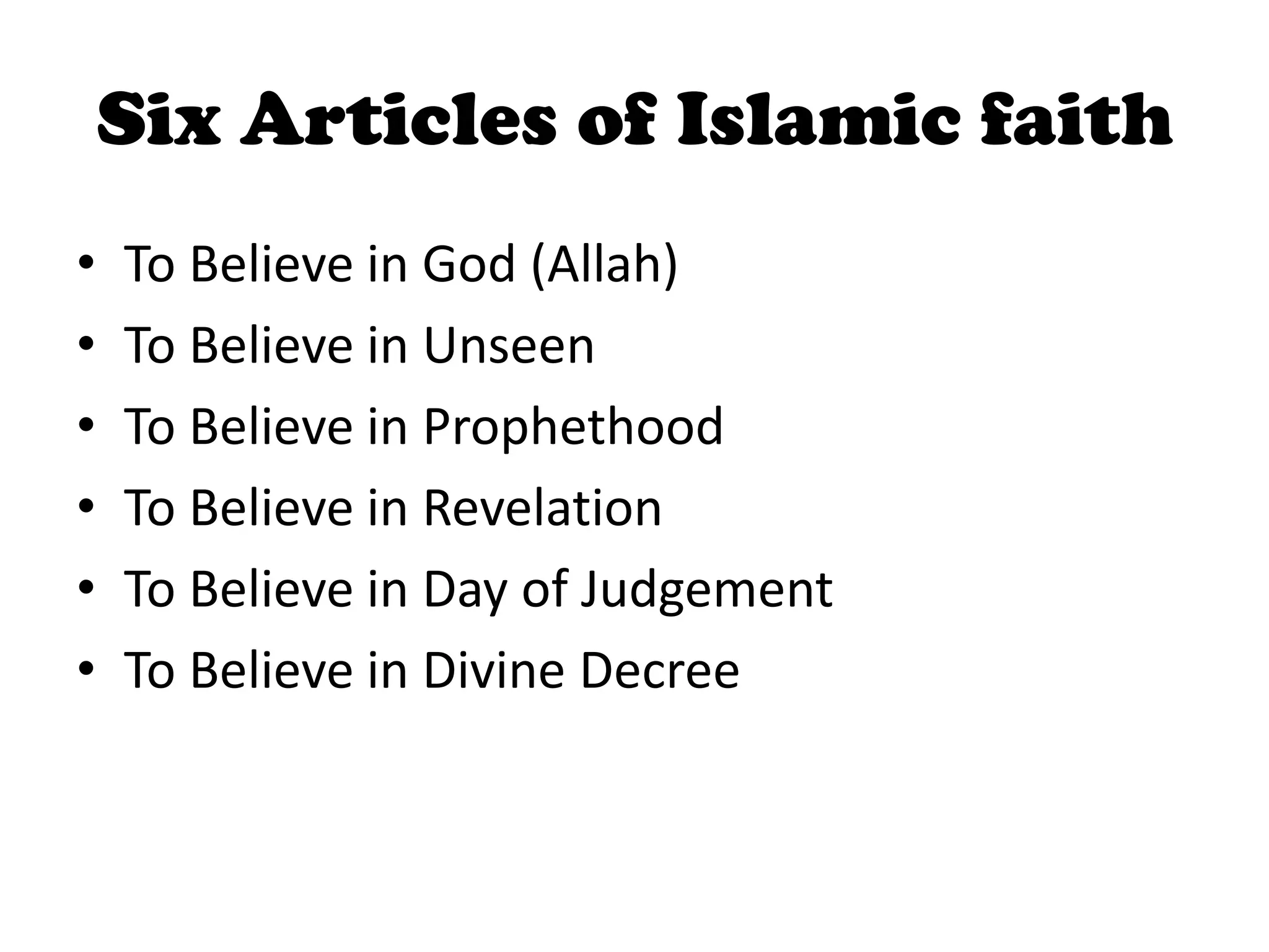 The Religion of Islam | PPTX