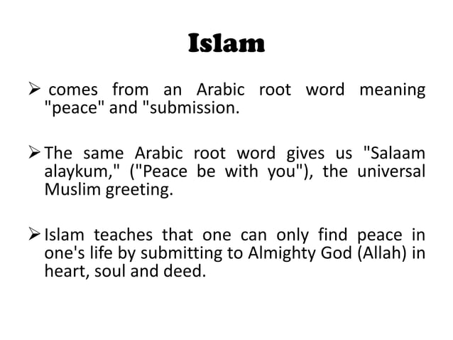 The Religion of Islam | PPTX