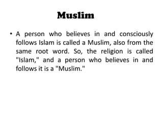 The Religion of Islam | PPTX