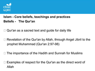 Islam its teaching and Muslim believes.ppt