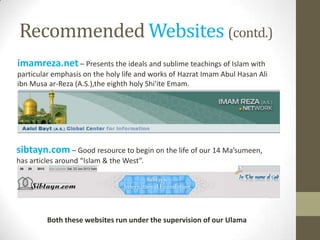 Islam, internet and i | PPT