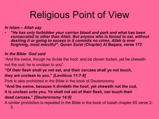 ISLAM AND CONSUMPTIONT OF PIG MEAT | PPS