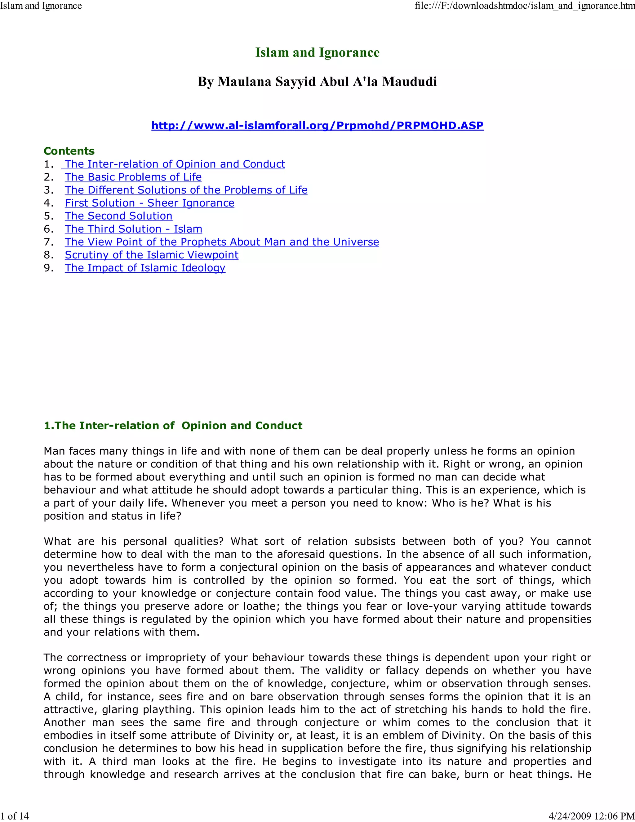 Islam and Ignorance | PDF