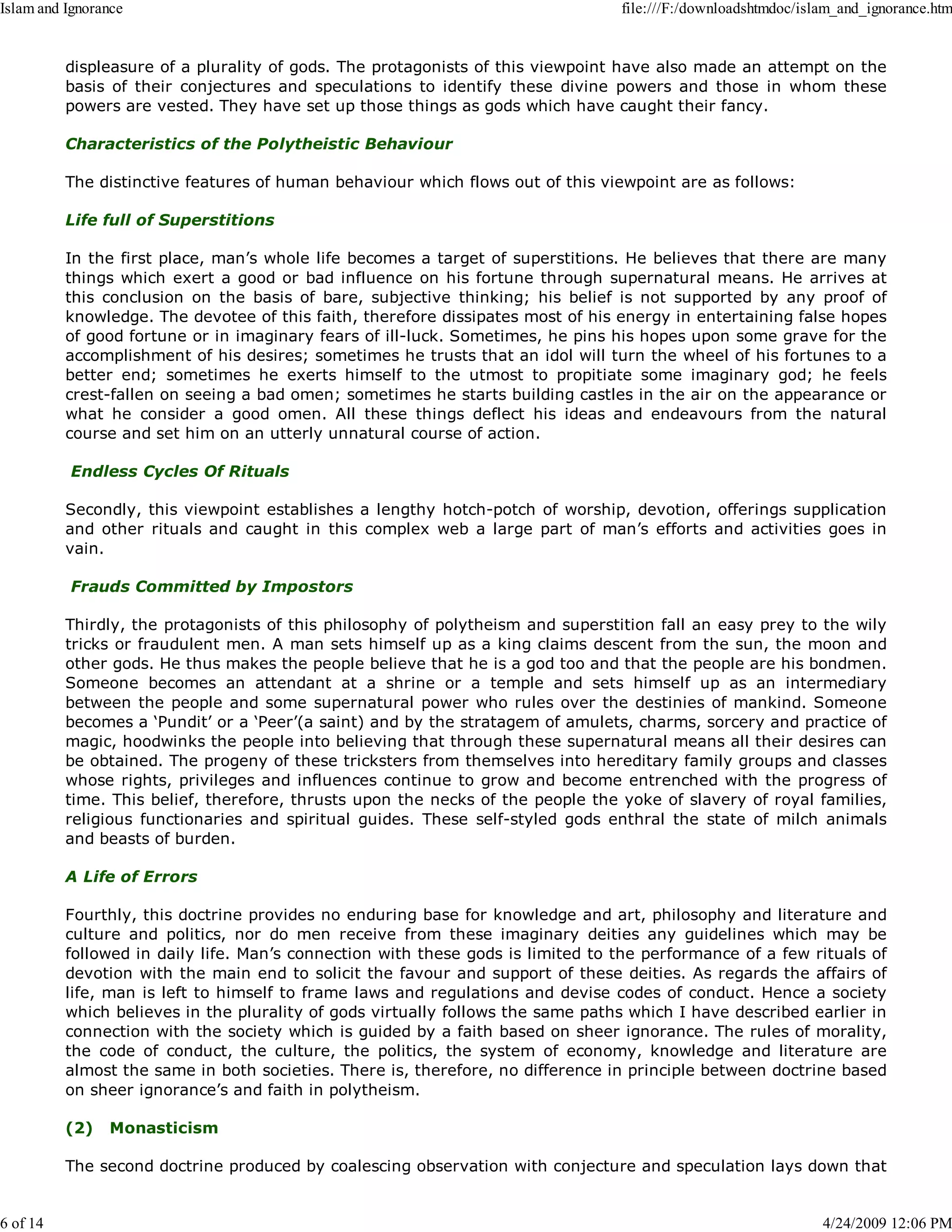 Islam and Ignorance | PDF