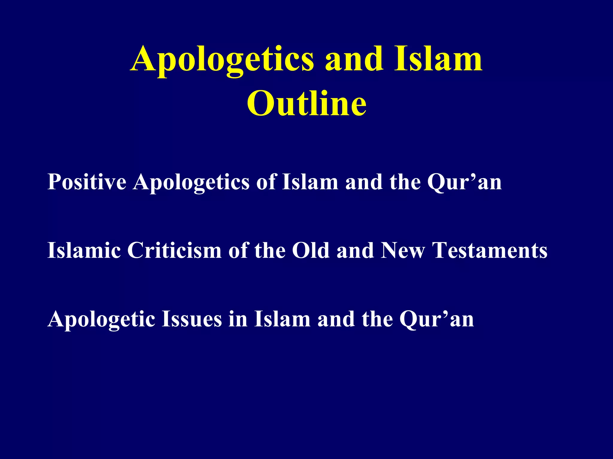 ARS Class: Understanding Islam PPT and notes | PPTX | Christianity ...