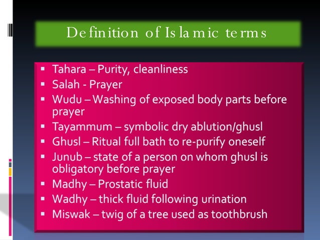 Islam - Physical Purification in Islam | PPT