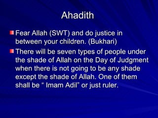 Islam Stands for Justice | PPT