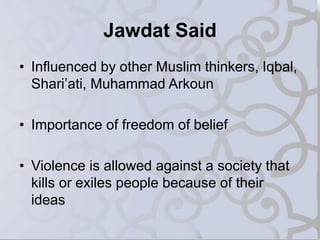 Contemporary Muslim Theologians of Non-Violence | PPTX | Islam ...