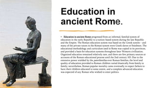 ANCIENT SYSTEM OF EDUCATION AND SCIENCE IN Europe | PPT