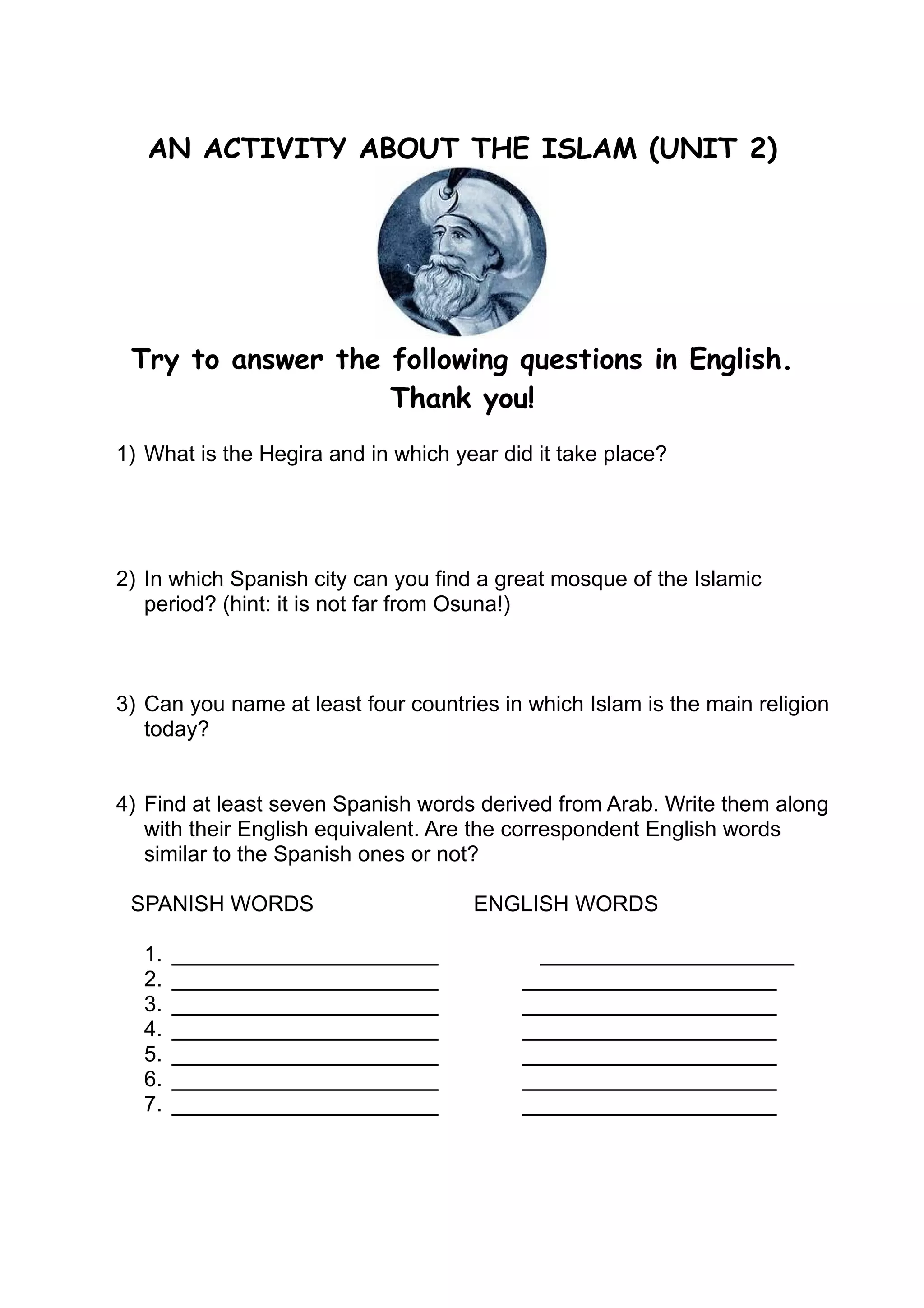 Islam activities | DOC