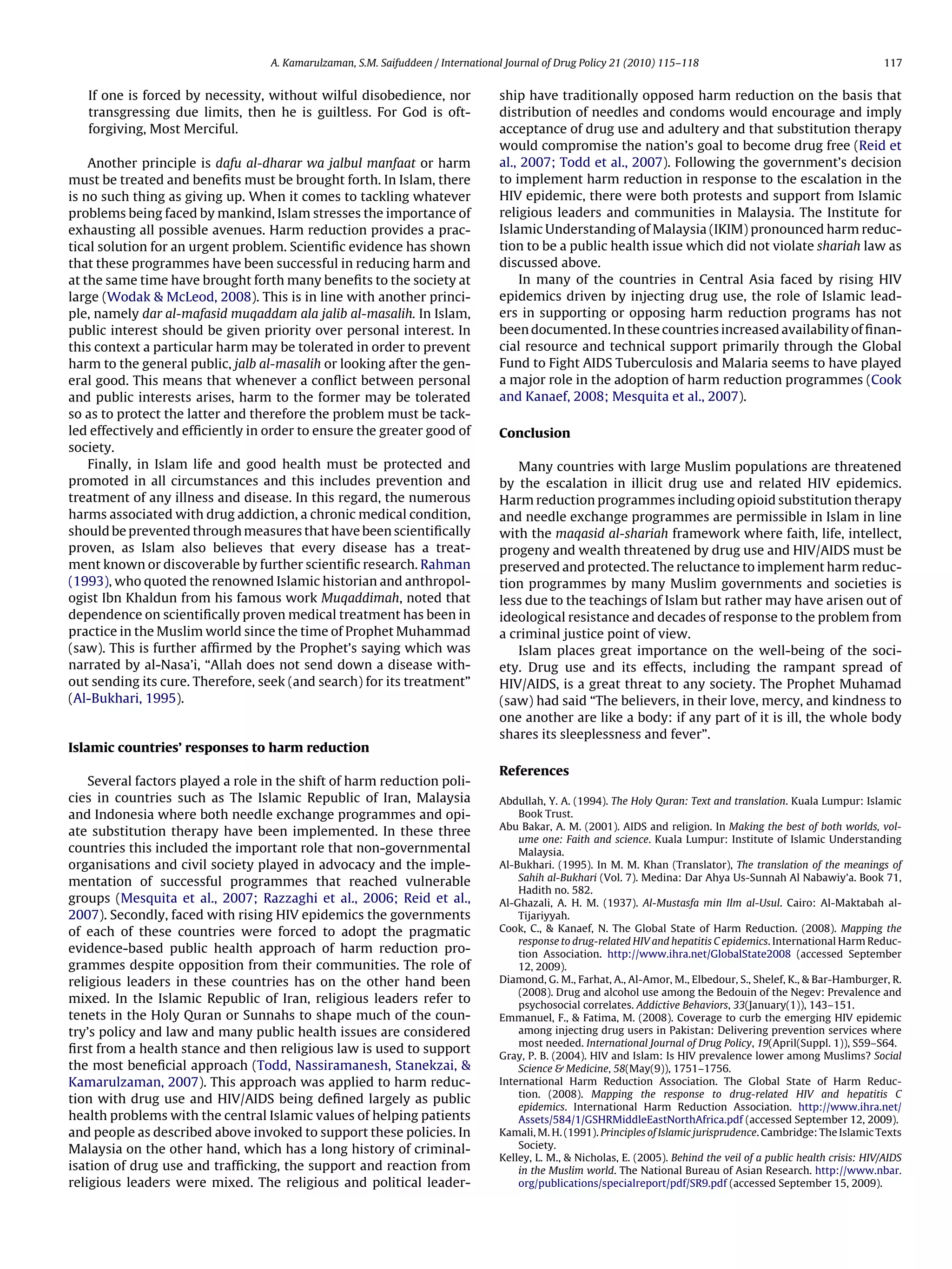 Islam and harm reduction | PDF