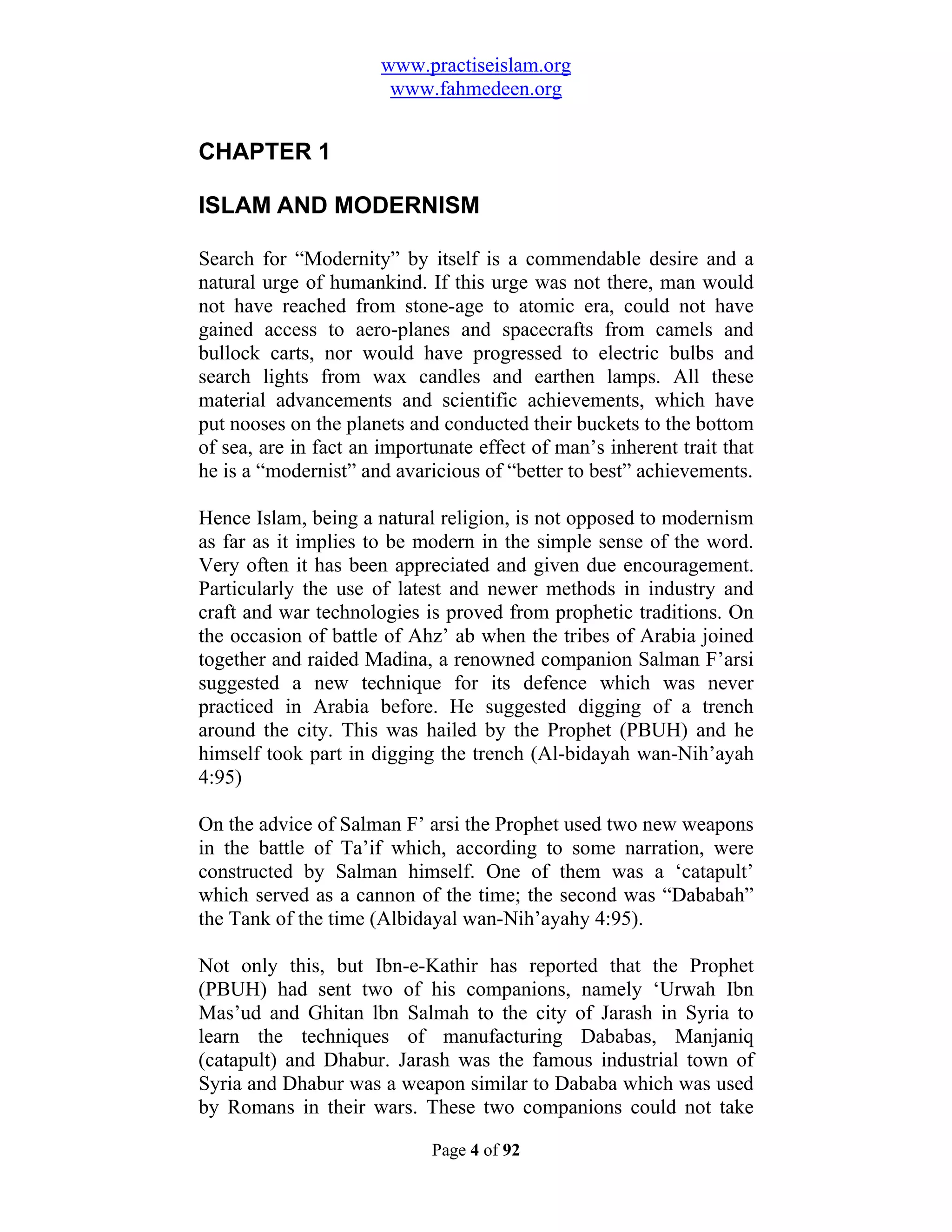 Islam and modernism | PDF