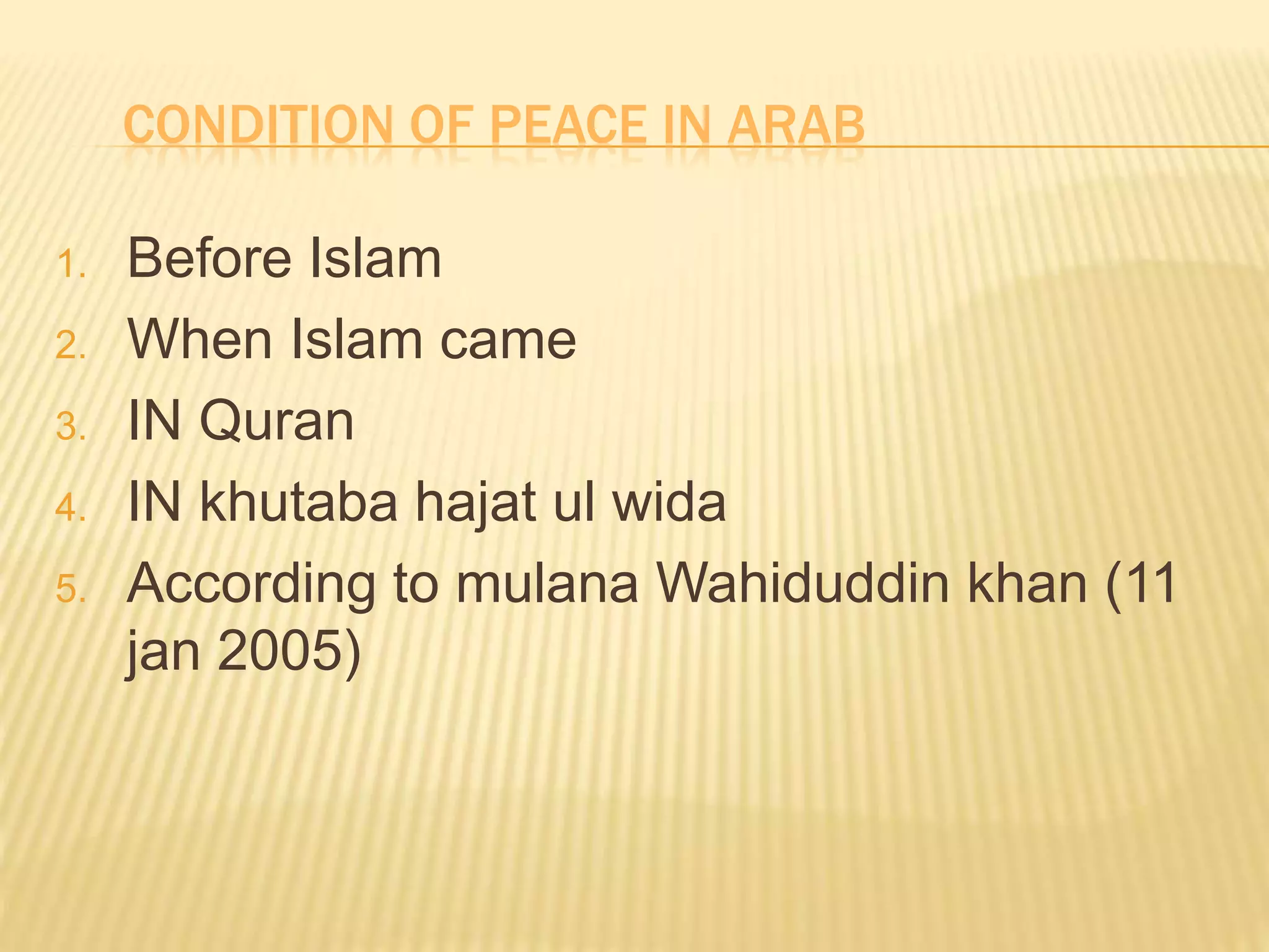 Islam and peace | PPTX