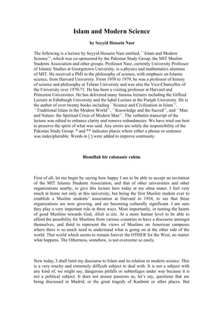 Islam And Science | DOC