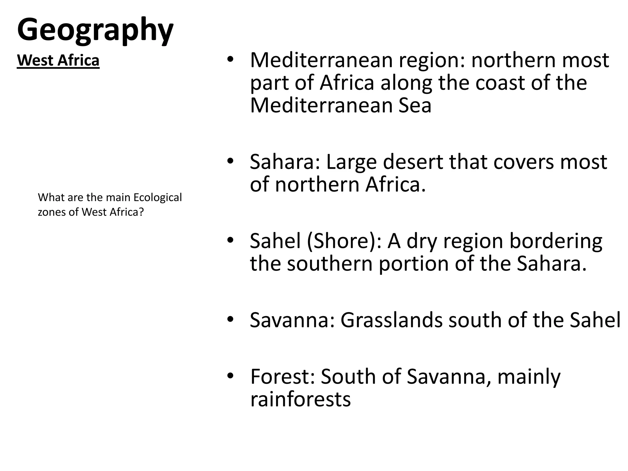Islam and West Africa Lesson 2 - Geography | PPTX