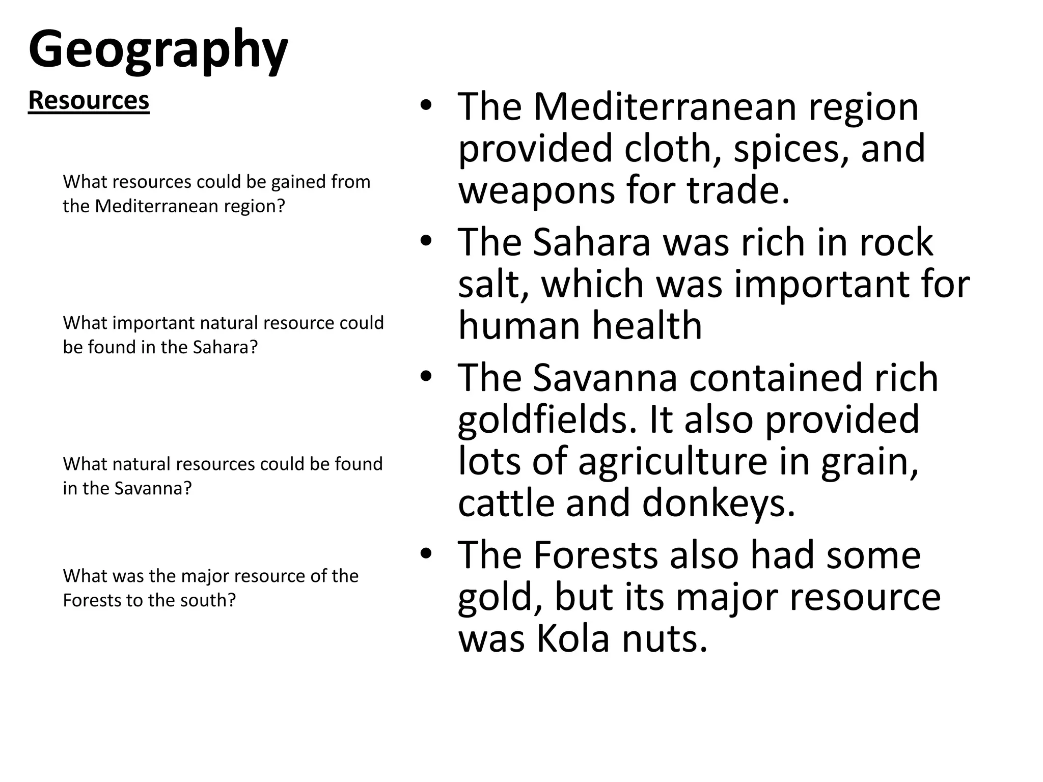 Islam and West Africa Lesson 2 - Geography | PPTX