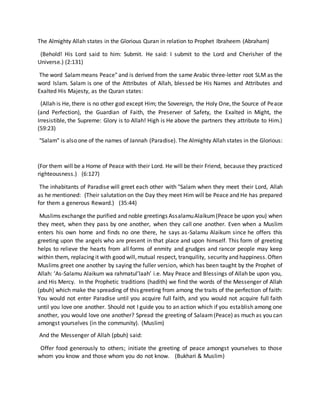 Islam as religion of peace | DOCX