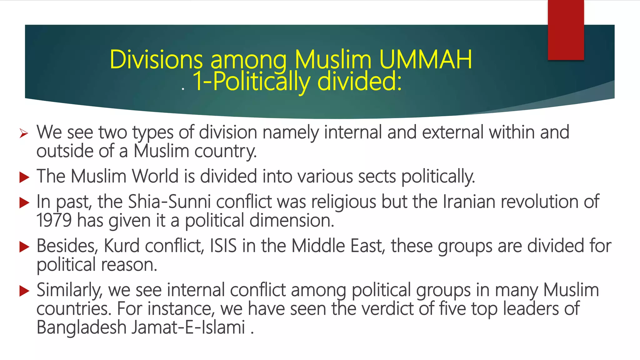 Islam can unite divided nation | PPTX