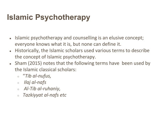 Islam Counseling and Psychotherapy.pptx | Islam | Religion & Spirituality