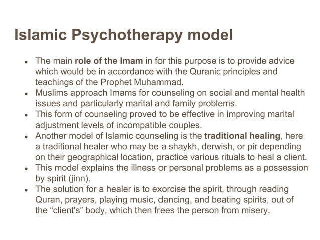 Islam Counseling and Psychotherapy.pptx | Islam | Religion & Spirituality