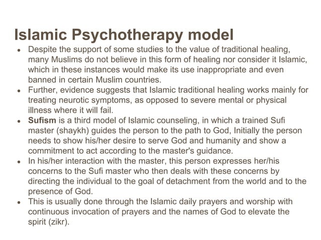 Islam Counseling and Psychotherapy.pptx | Islam | Religion & Spirituality