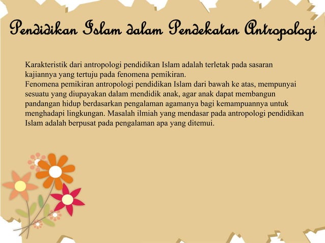 Islam dalam perspektif antropologi | PPTX