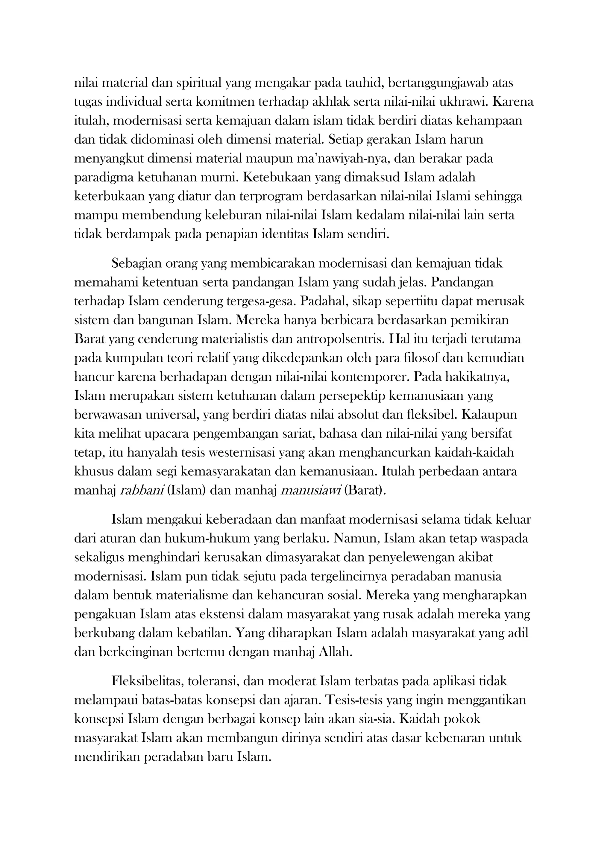 Islam dan dunia kontemporer | DOCX