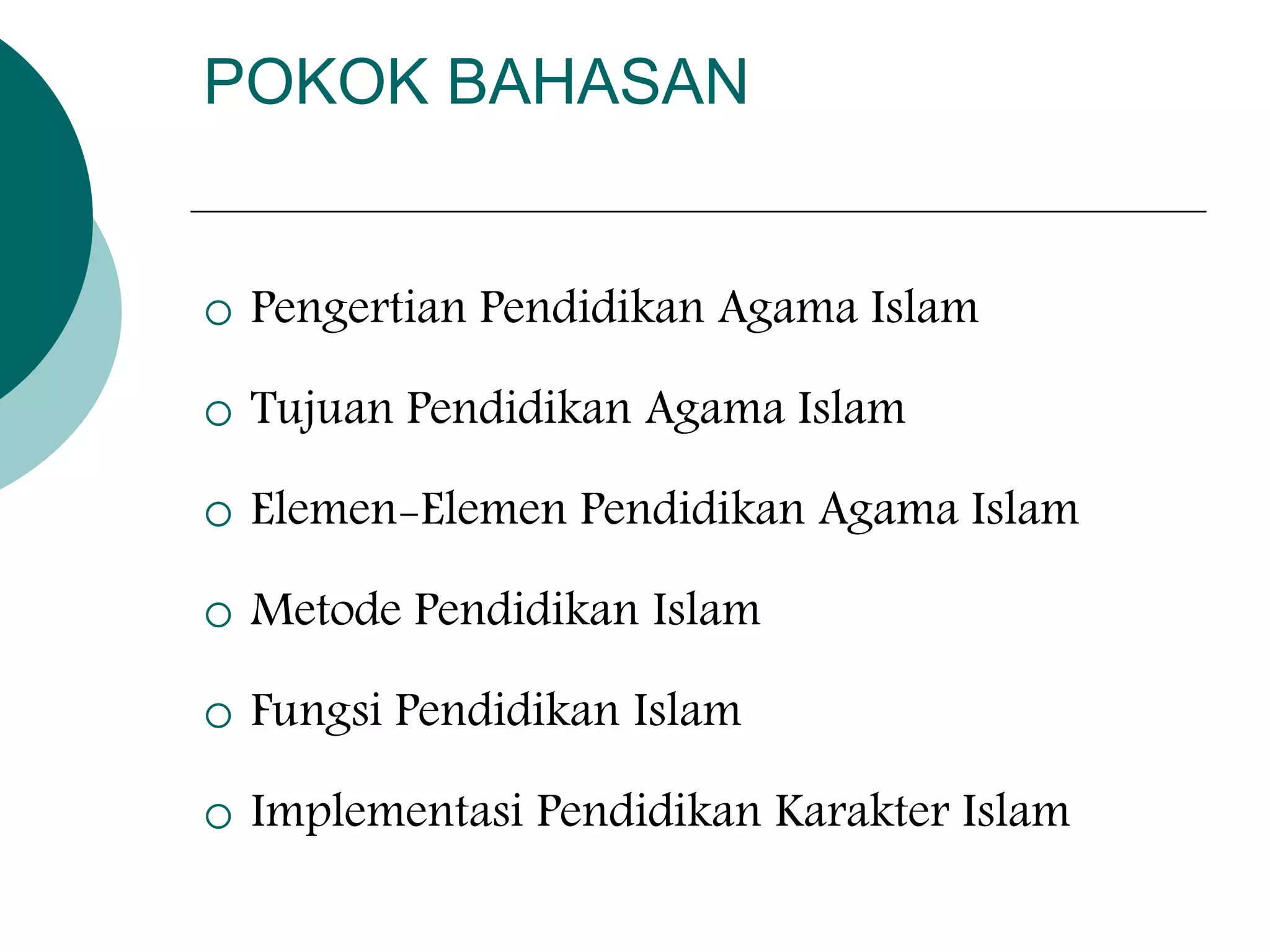ISLAM DAN PENDIDIKAN | PPTX