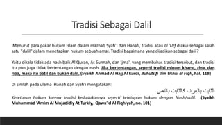 Islam dan Tradisi adalah materi tentang Islam | PPT