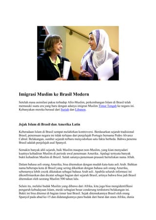 Islam di brasil | PDF
