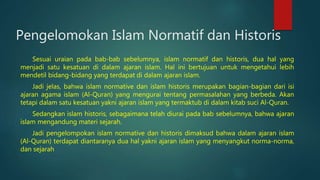 Islam historis dan normatif | PPTX