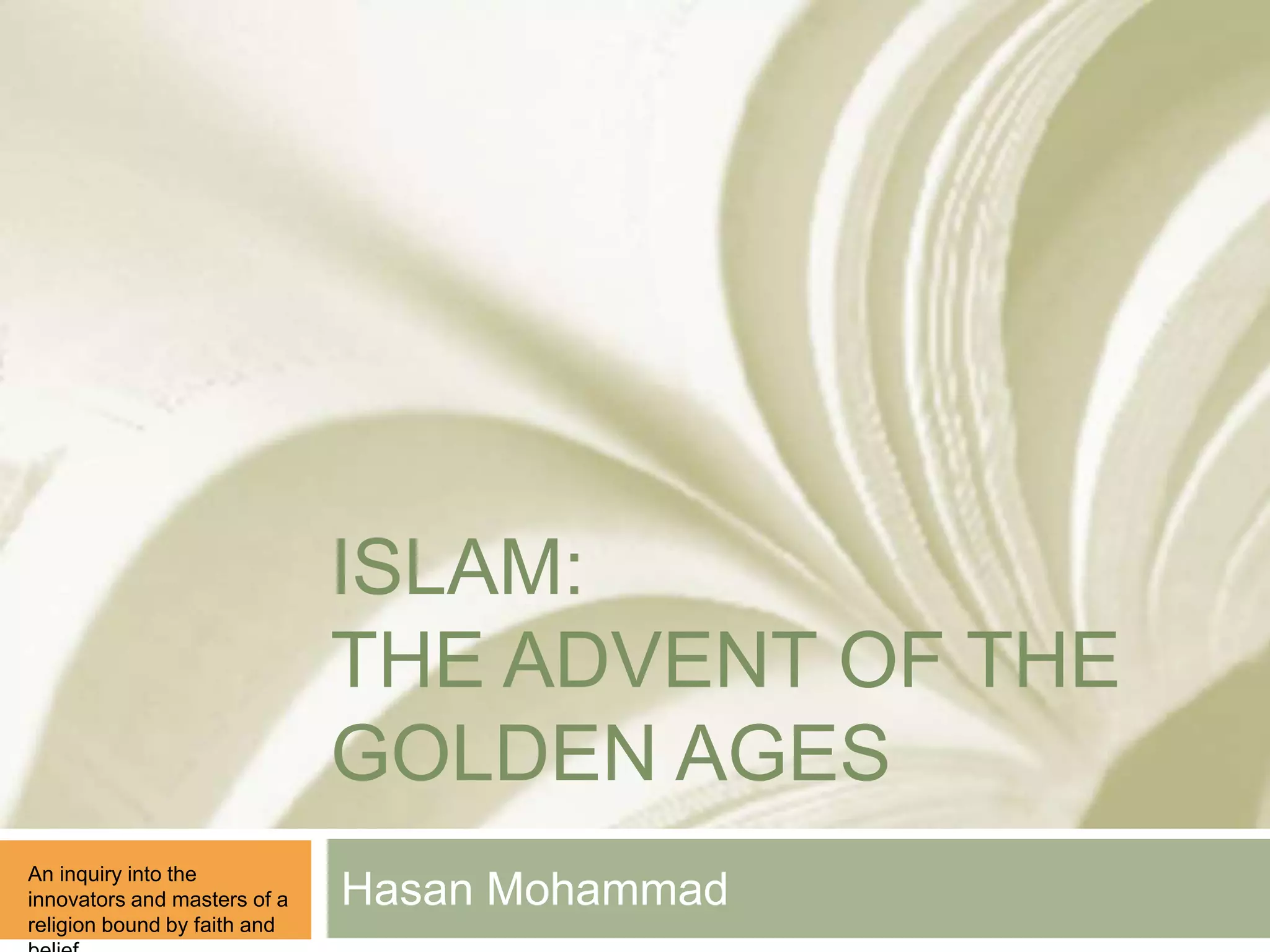 A Brief History of Islamic Science | PPTX