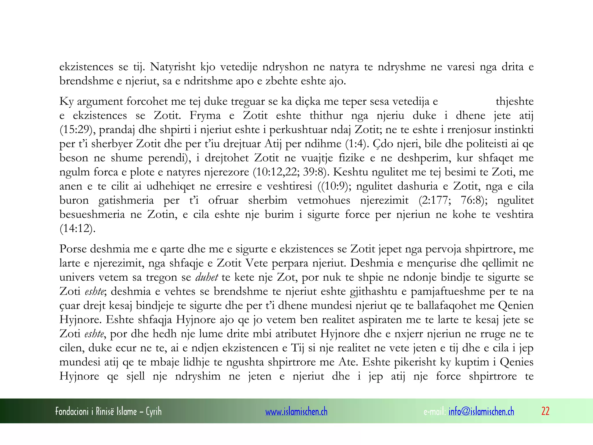 Islami Feja E Njerzimit | PDF