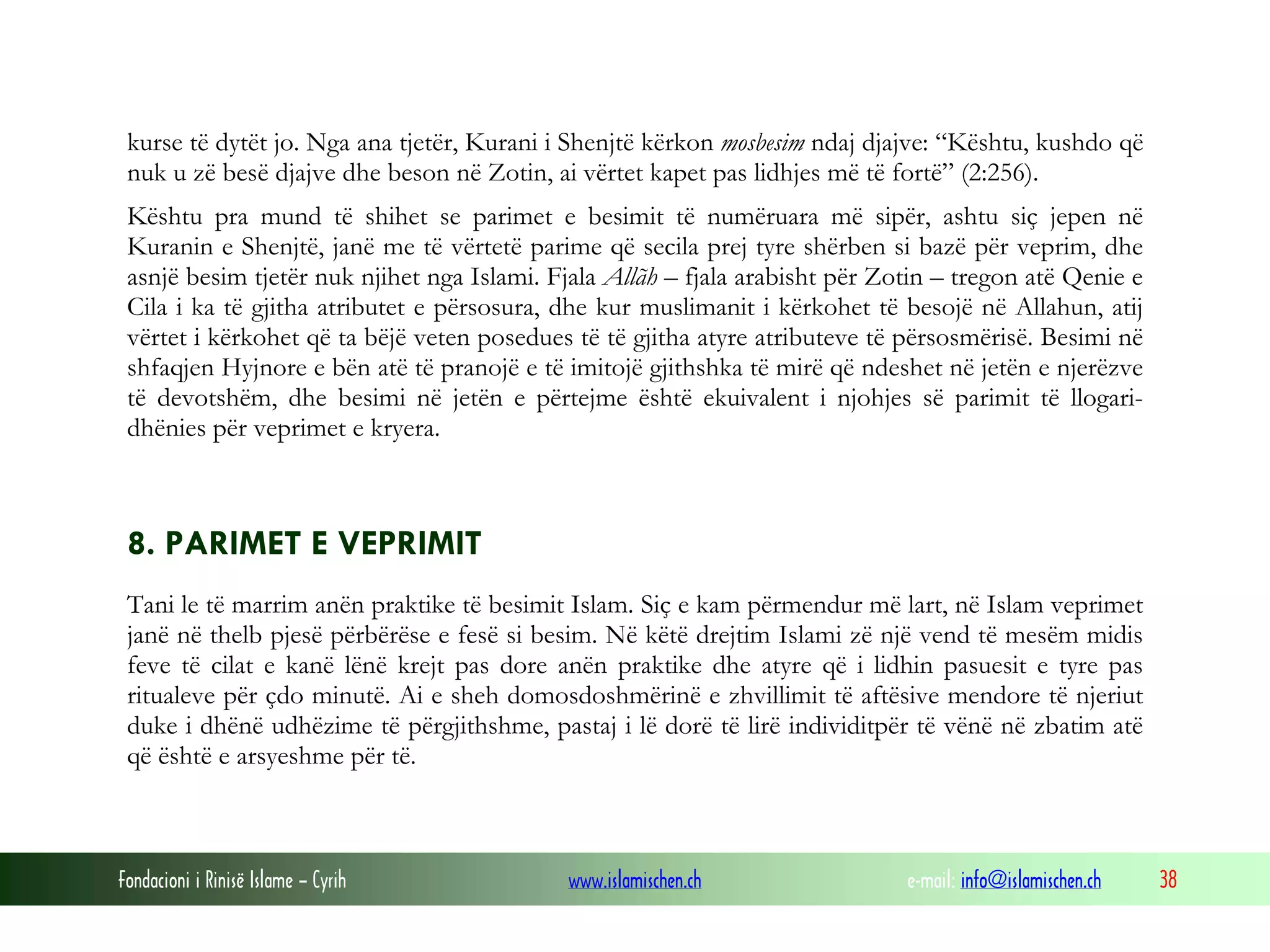 Islami Feja E Njerzimit | PDF