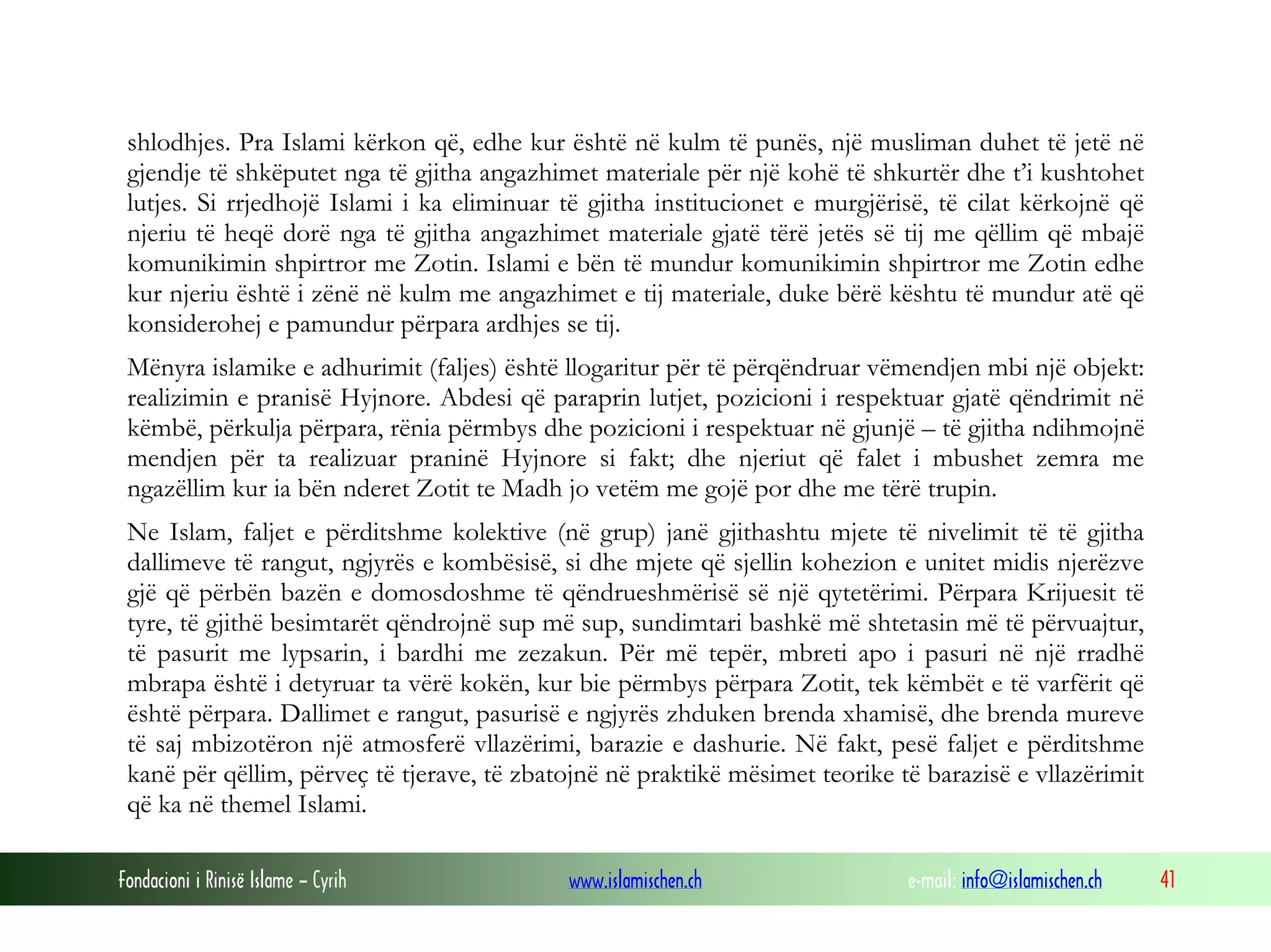 Islami Feja E Njerzimit | PDF