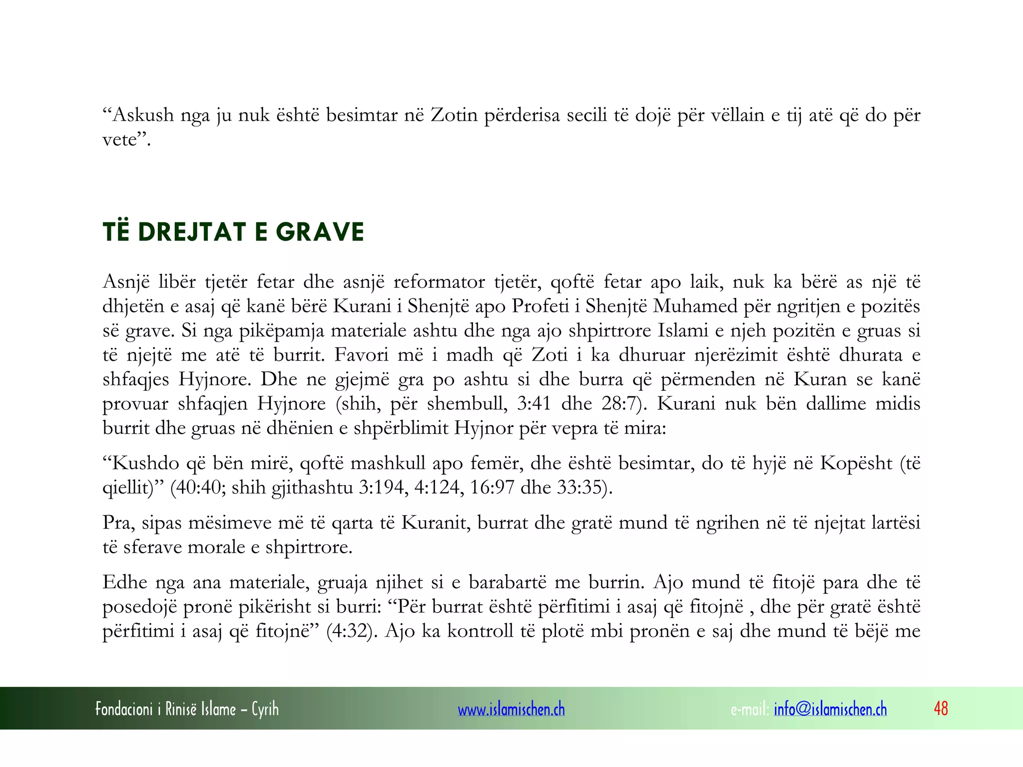 Islami Feja E Njerzimit | PDF