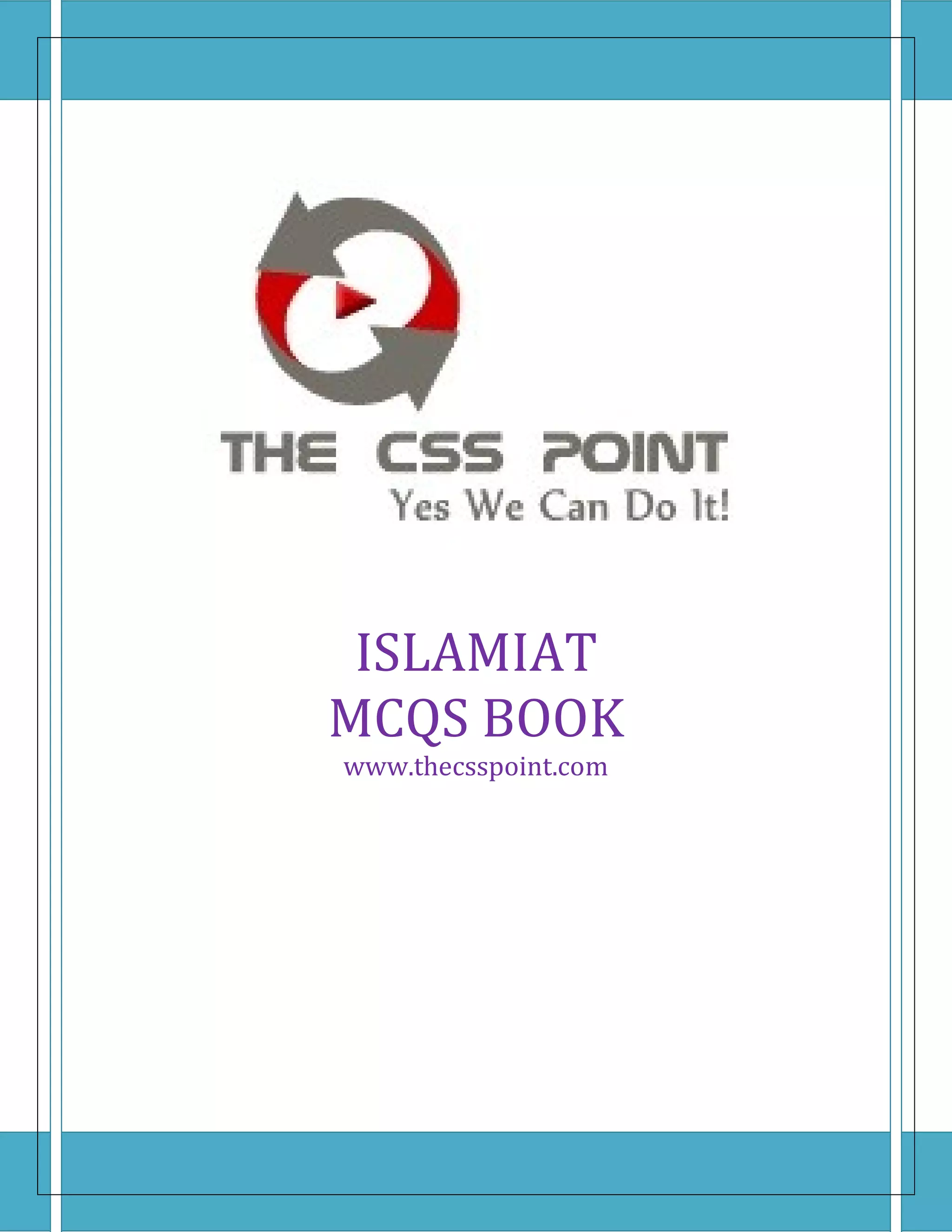 The Ultimate MCQS Book on Islamiat for CSS Exams | PDF