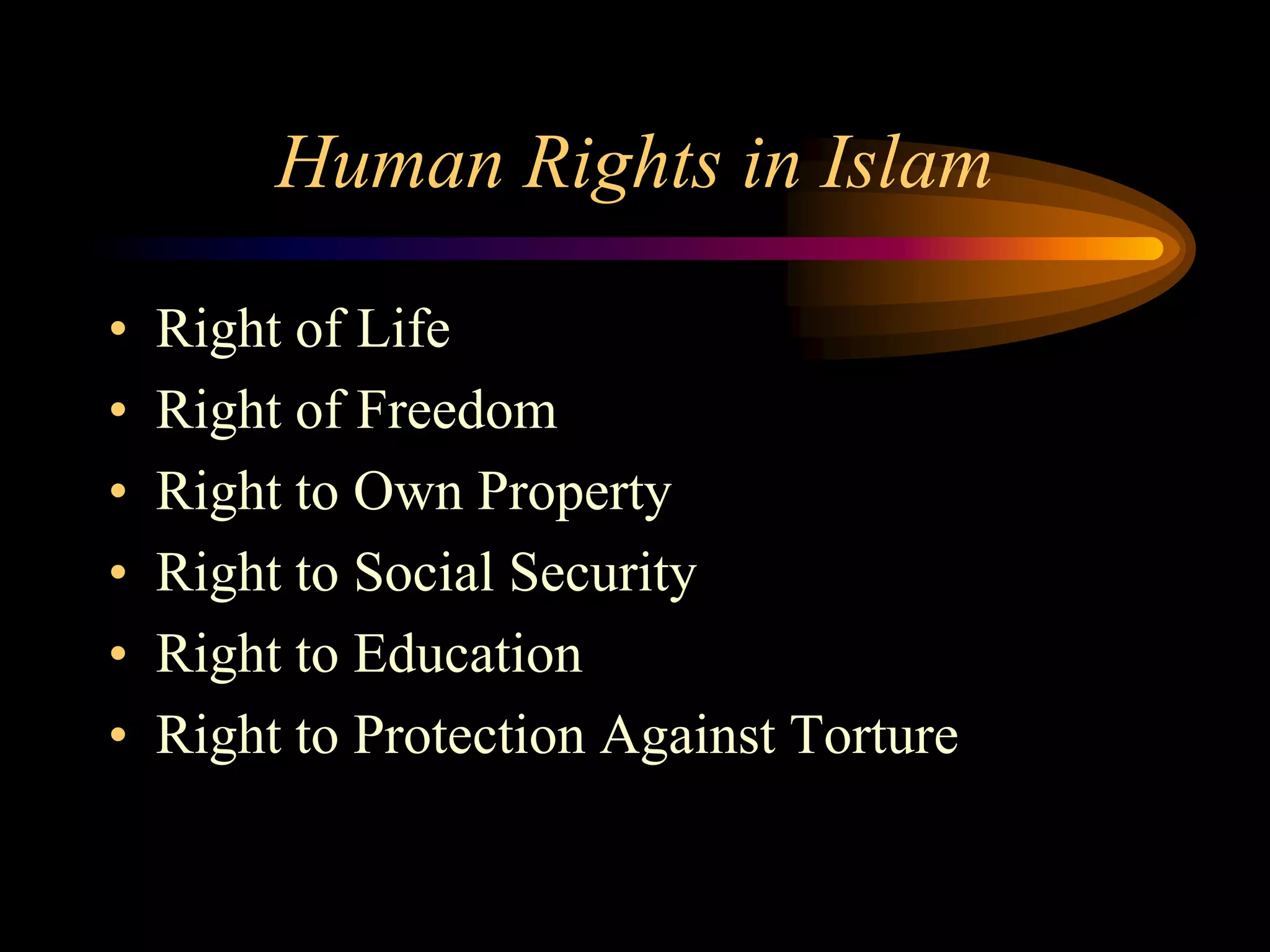 Human Rights in Islam | PPTX