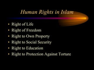 Human Rights in Islam | PPTX