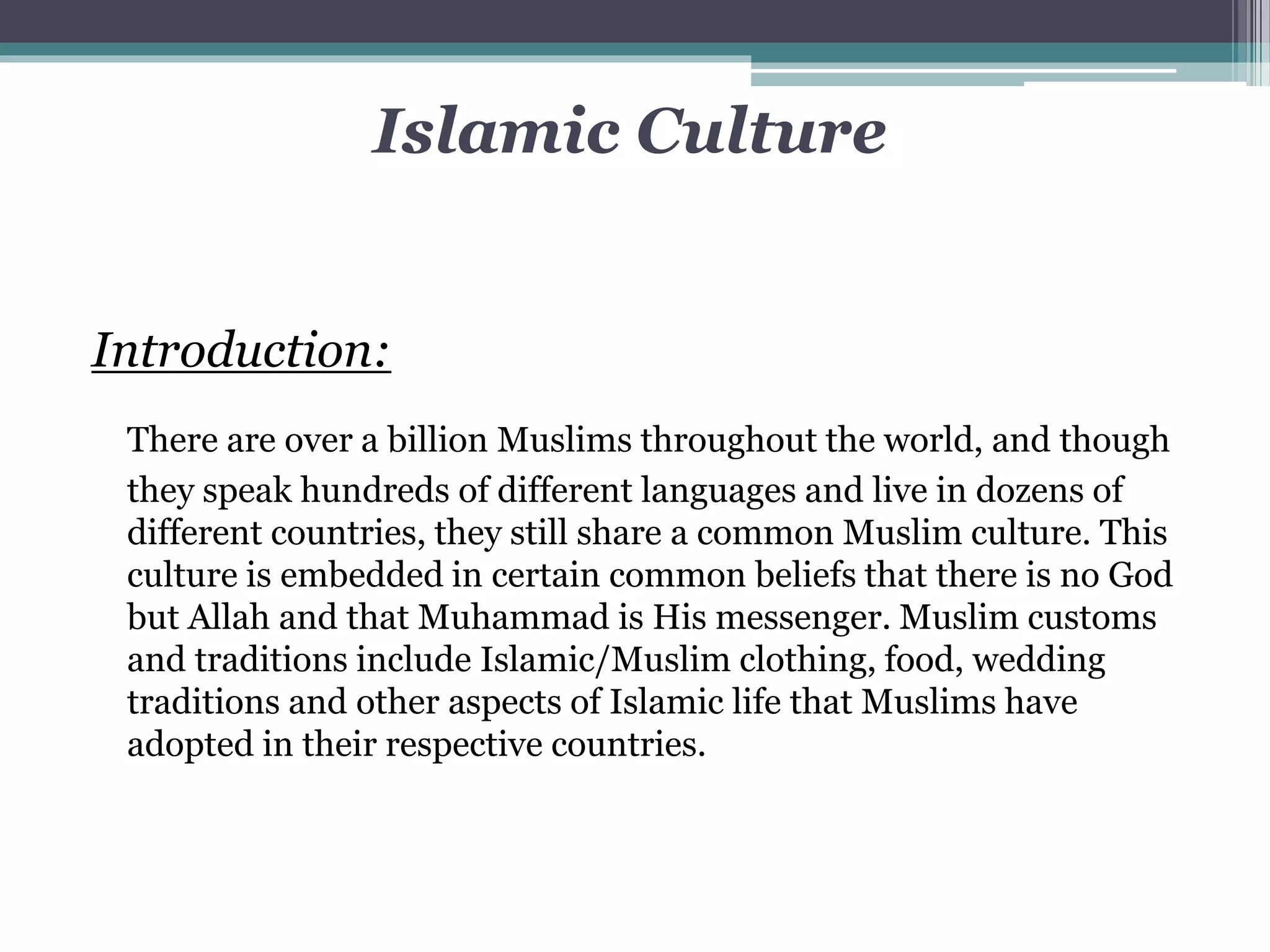 Islamic Culture And Civilization | PPTX